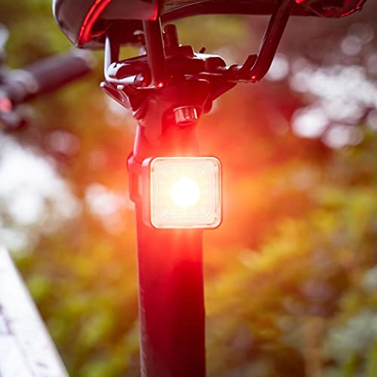 BESSTUUP Riding Light Front and Rear Sets of Lights Brake Warning Rear Bike Light Easy Install USB Rechargeable Brake Sensing Light for Bicycle Road Cycling - E105R Rear