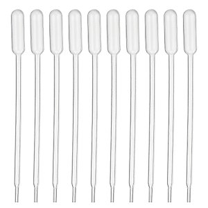 PATIKIL 0.3ml Pipettes Dropper, 64 Pcs Plastic Pipettes Disposable Pipette Transfer Pipette Calibrated Plastic Eye Dropper with Scale for Science Laboratory Resin DIY Crafts Makeup Oil