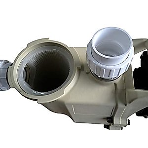 FibroPool 1.5 HP Swimming Pool Pump for In Ground Pools and Spas - 1.5 Horsepower - Designed in the USA - High Efficiency Single Speed Motor With Clear Top Lid - FP150