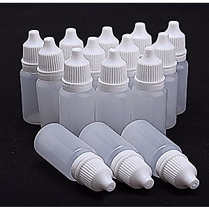 ericotry 50 Pcs 20ml Empty Plastic Squeezable Dropper Bottles Dropping Bottles Dropper Vials Plug Can Removable the Lip Can Be Screwed On