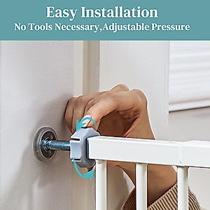 InnoTruth 29-39.6" Baby Gate for Pets, Auto Close Both Sides Dog Gate with One-Hand Opening, 30" Tall Safety Gates for Stairs, Hallways, Bedrooms, Wall Pressure Mount No Drill, White