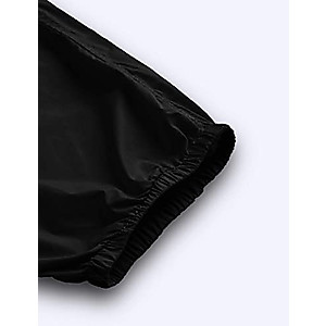 Daydance Black Women Ballet Shorts Ripstop Trash Bag Pants for Work Out, Black, XL