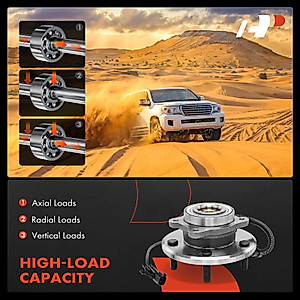 A-Premium 2 x Rear Wheel Bearing and Hub Assembly with ABS & 5-Lug Compatible with Dodge Grand Caravan 2008-2011 & Chrysler Town & Country 2008-2011 & Volkswagen Routan 2009-2011