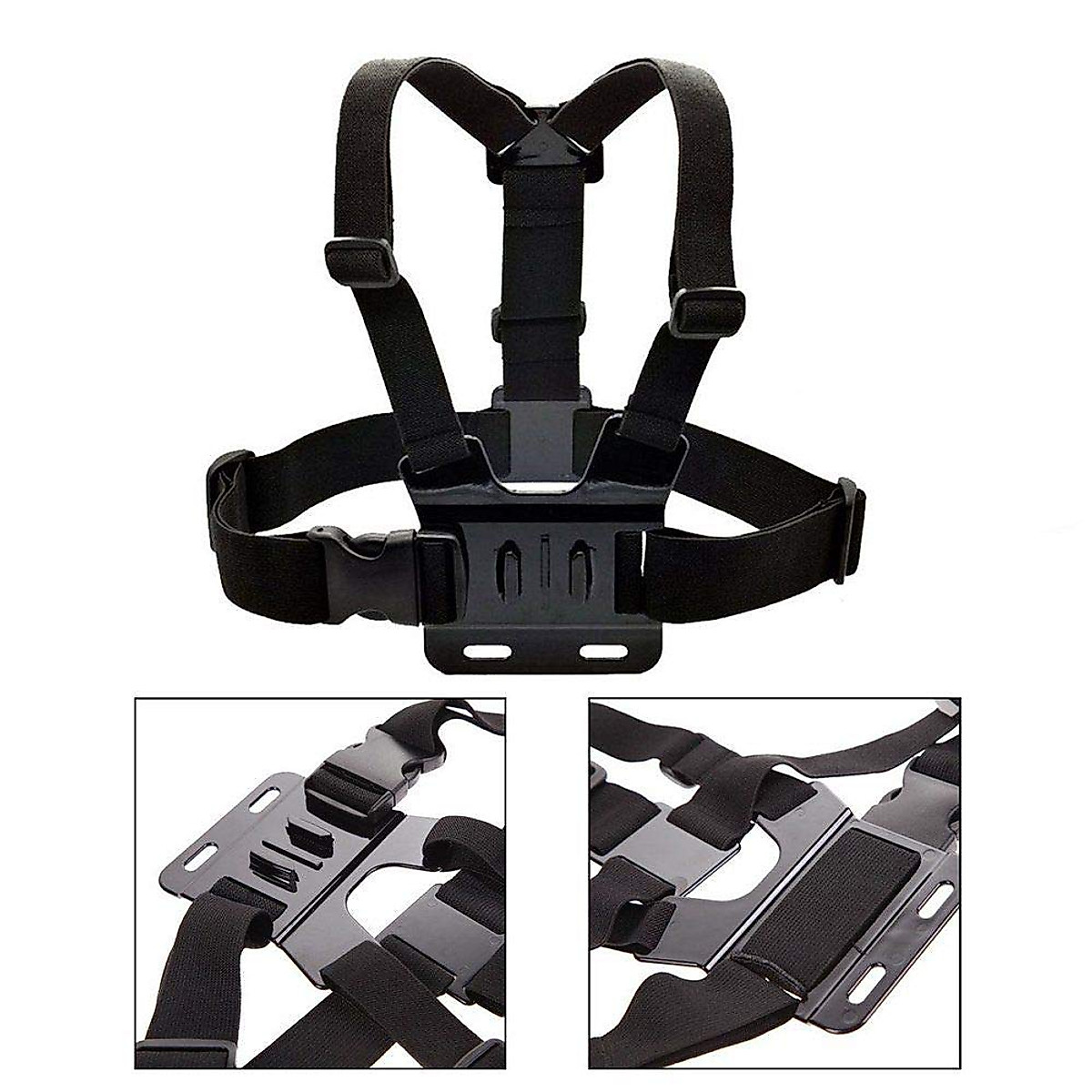 Action Camera Accessories Handlebar Head Chest Mount Strap Harness Adaptor with Cell Phone Clip for Gopro Hero/iPhone 15 14 13 12 11 Pro Max