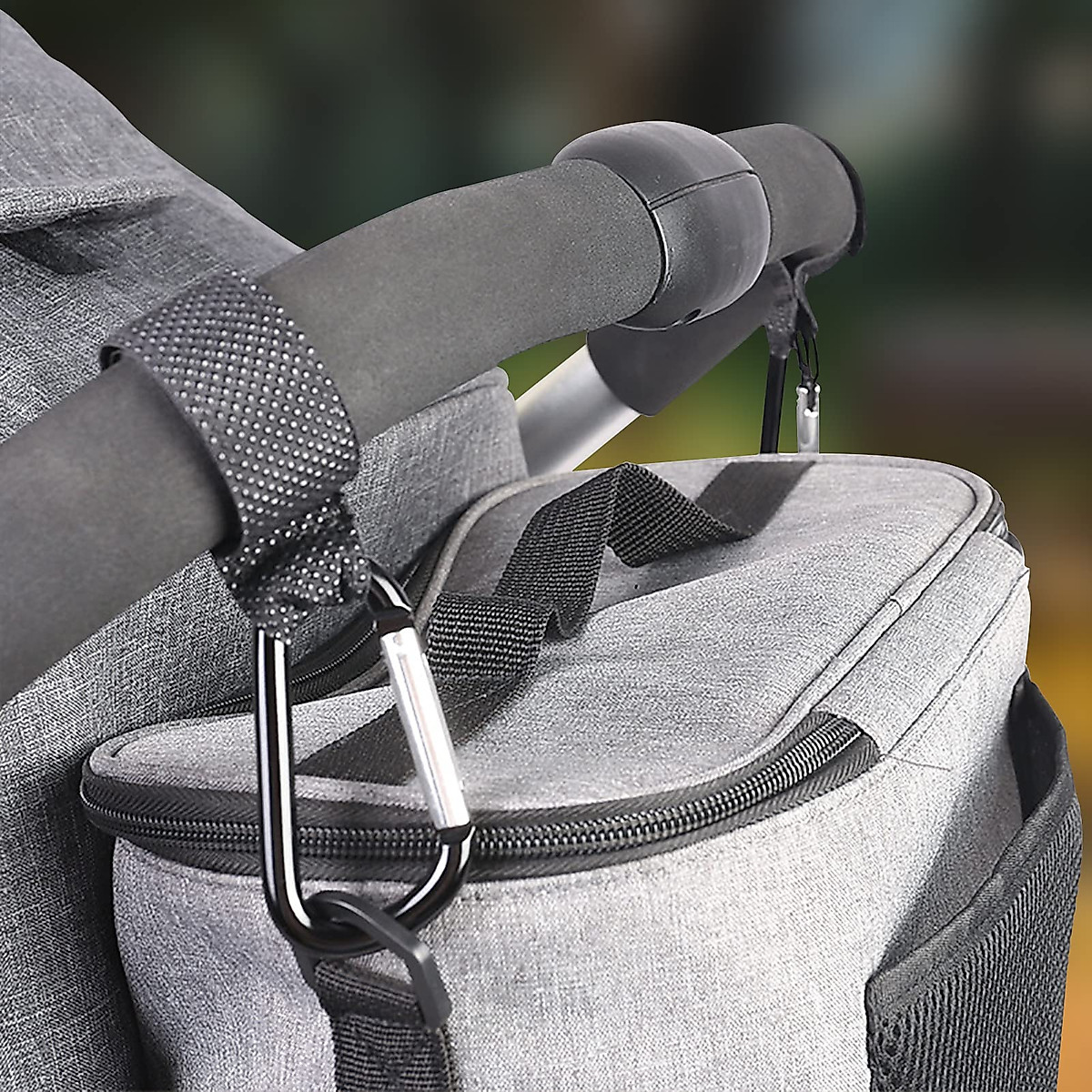 3 Pack Stroller Hooks, Stroller Hook to Free up Your Hand, Universal Multi-Purpose Stroller Clips for Hanging Diaper Bags,Purse, Perfect for Shopping Cart, Stroller, Rollator, Bicycles