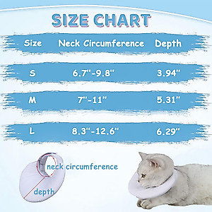 Cat Recovery Collar Soft,Cat Cone Collar Alternative,Neck Cone for Cat After Surgery, Elizabethan Collar for Cat Kitten Puppies (L)