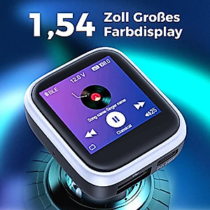 Bluetooth 5.0 FM Transmitter for Car, [High-End Full Touch Screen] [1.54'' Large Color Display] [PD 20W + QC 3.0] Bluetooth Car Adapter, Radio Music Adapter Charger, Supports Hands-Free Calling