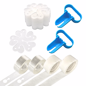 Balloon arch kit and Balloon Garland Kit, 2 Pack Balloon Garland Strips - 2 Pack Balloon Glue Point Dots Stickers - 2 Balloon Tie Tools and 20 Balloon Clips for Ballon Arch kits Party Wedding Birthday