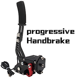 YESHMA 64 Bit USB Handbrake PC Handbrake & Non-Contact Plus Hall Sensor Compatible With G25/27/29/920 T500 T300,Professional Gaming Peripherals using for Racing Games(Black without Clamp)