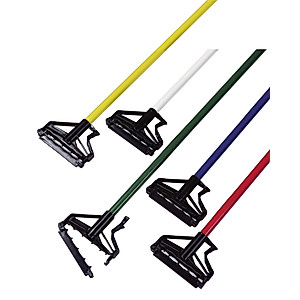 SPARTA 4166414 Spectrum Fiberglass Mop Handle with Quik-Release for Cleaning, Commercial, Residential, 60 Inches, Blue (Pack of 5)