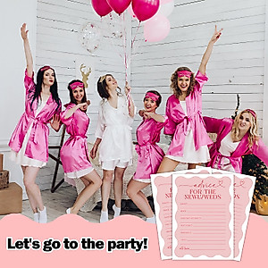 Wedding Traditions Game for Bridal Shower Pink and Red Bridal Shower Party Games for Guests 30Pcs Wedding Advice Cards for The Newlyweds Bride Groom Wedding Decorations Party Supplies - Y109