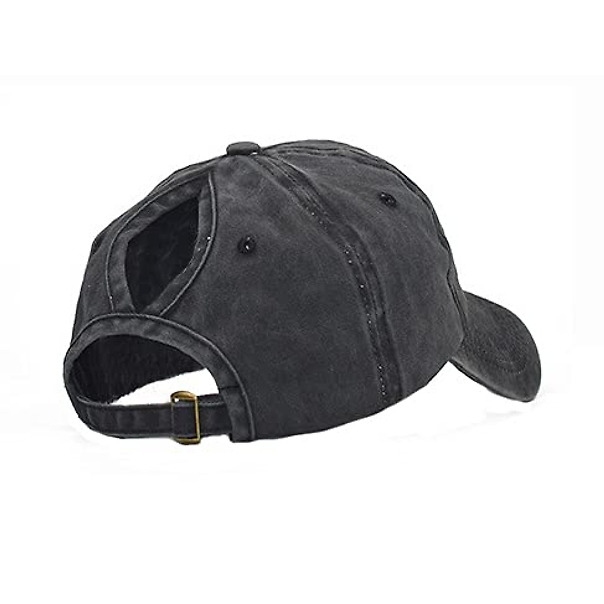 Eohak Ponytail Baseball Hat Distressed Retro Washed Womens Twill