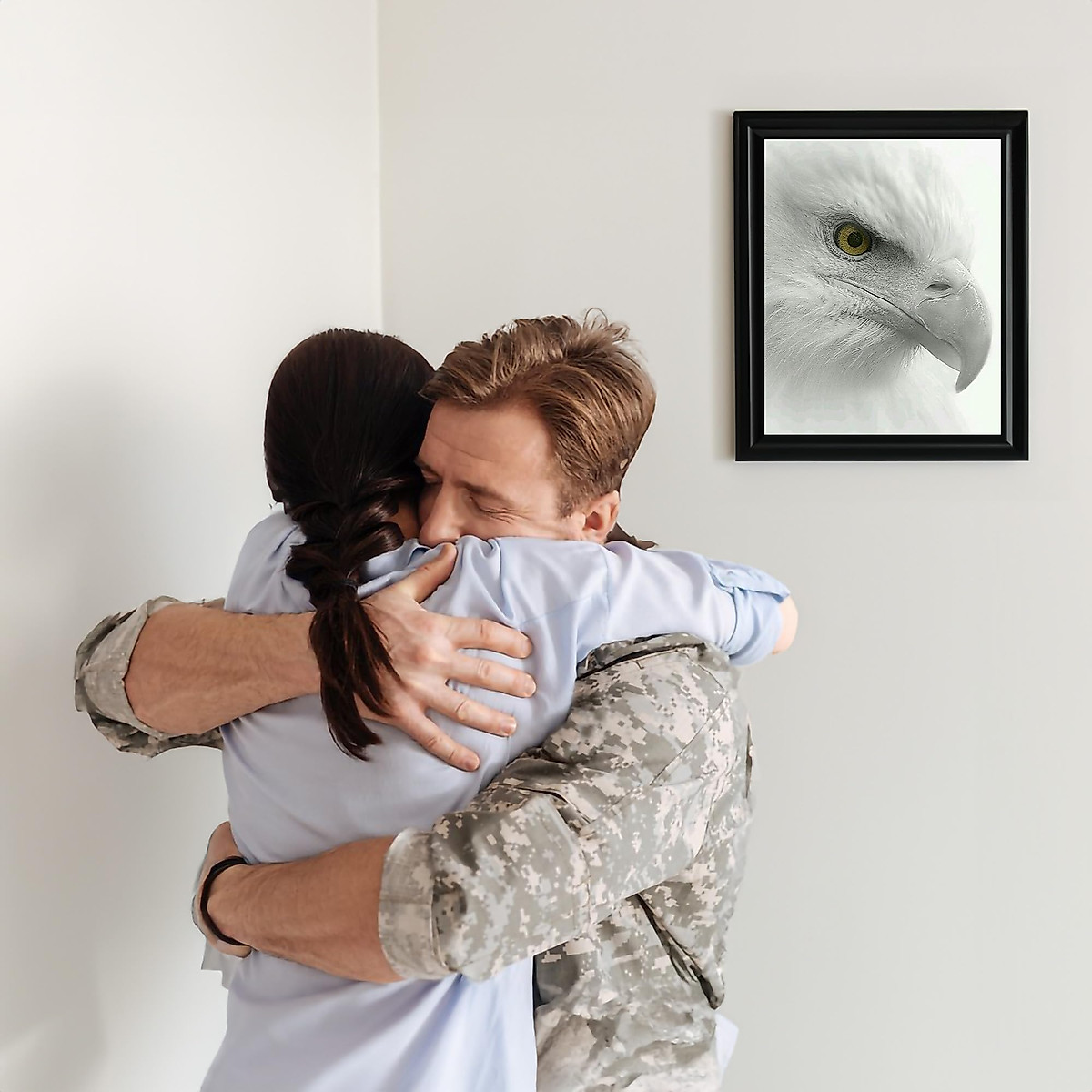 "Fearless Bald Eagle" Wall Art Print - 8x10” Eagle Photo Print Ideal for Home Decor, Office, School & Cave Decor, Great Patriotic Gift! Unframed