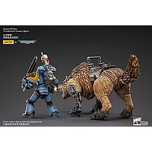 BLOOMAGE JOYTOY (BEIJING) TECH Warhammer 40K: Space Wolves Thunderwolf Cavalry Biane 1:18 Scale Action Figure, Multicolor