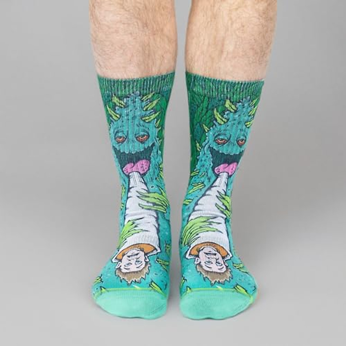 Good Luck Sock Men's Weed Smoking a Human Socks, Adult, Shoe Size 8-13