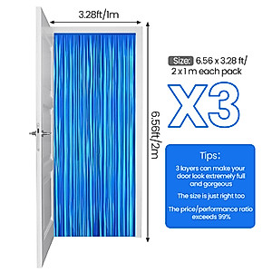 JVIGUE 3 Pack Orange Black Foil Curtains Metallic Fringe Curtains Shimmer Curtain Photo Backdrop for Halloween Christmas Birthday Party Wedding Decorations Streamers