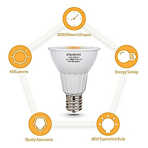 OTAHOMEE E17 LED Light Bulb,E17 Intermediate Base Type R14 Reflector LED Spotlight Bulb Used for Desk Lamp,Cabinet Lighting,Reading Lamp,5W(60W Equivalent) Warm White 3000K Non-Dimmable 1Pack