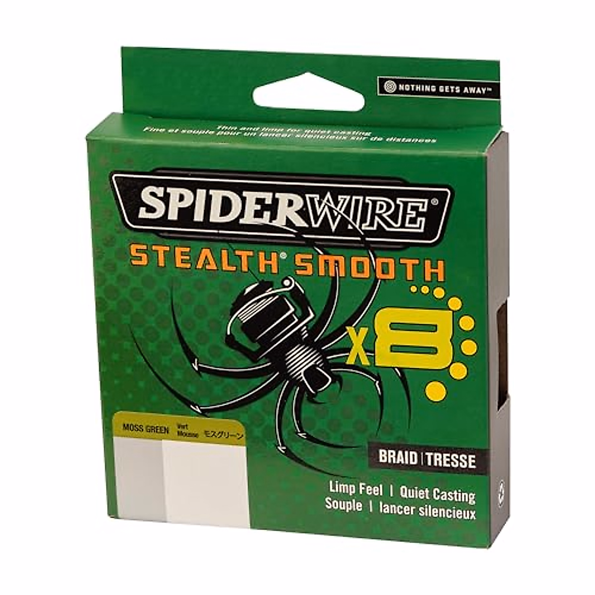 SpiderWire Stealth® Smooth Superline, Moss Green, 30lb | 13.6kg, 125yd | 114m Braided Fishing Line, Suitable for Freshwater Environments