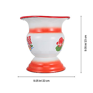 Hemoton Metal Baskets 1pc Fruit Basket Desktop Enamel Toilet Child White Baskets