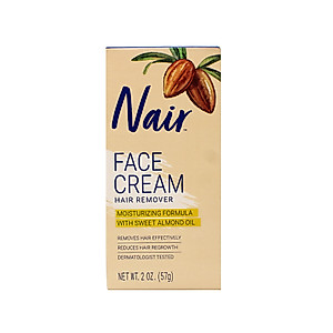 Nair Hair Removal Cream for Face with Special Moisturizers, 2-Ounce Bottles (Pack of 4)