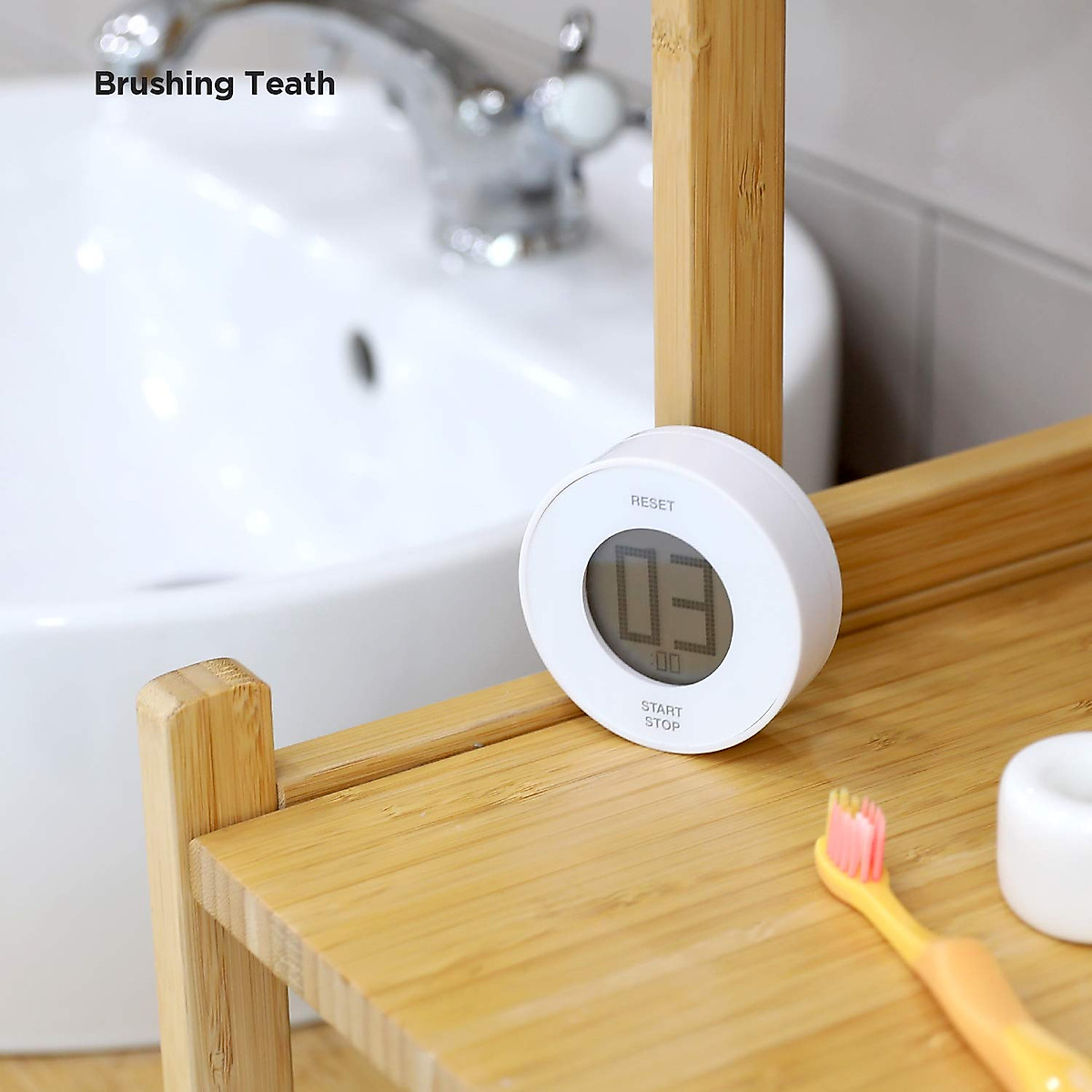 Mooas Dial Cooking Timer, Count Up/Countdown Digital Timer, Kitchen Timer, Loud Alarm, Big Digits, Magnetic Timer, Ideal for Cooking, Studying, Exercising, Working