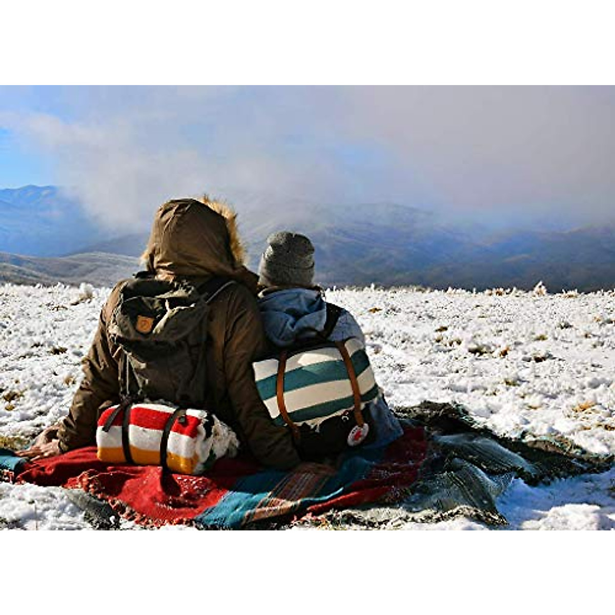 Pure Country Weavers Bent Creek Stripe Blanket - Patterns Gift Tapestry Throw Woven from Cotton - Made in The USA (73x48)