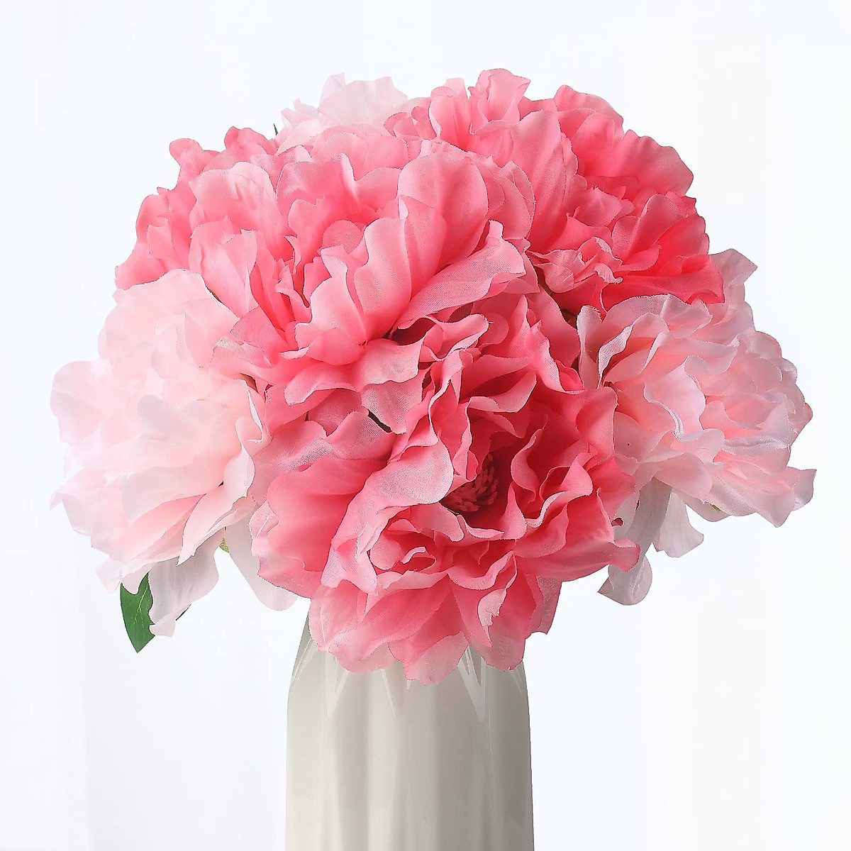 Gabriel's Garden Artificial Peony Flowers, 10pcs Fake Peony Flowers, Silk Flowers Bouquet, Pink Peonies for Home Decor, Wedding Decoration, Centerpieces, Birthday Party