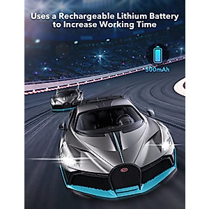 MIEBELY Bugatti Divo Remote Control Car, Rechargeable High Speed Toy Car 12km/h Officially Authorized Model Car 2.4Ghz Vehicle Racing Hobby Rc Car Children, Adults with LED Lights Birthday Gift