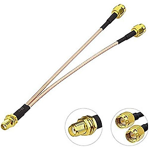 Bingfu 4G LTE Antenna Adapter Splitter Cable SMA Female to Dual SMA Male Cable 15cm 6 inch Compatible with 4G LTE Wireless Router CPE Hotspot Cellular Gateway Industrial IoT Router Mobile Modem