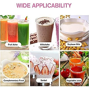 MXJCC Mini Blender, Personal Countertop Blender for Milkshakes, Fruit and Vegetables Drinks, Smoothies, with Stainless Steel Blades Travel ， Blending Bottle (Color : White)