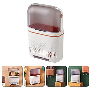 DOITOOL Wall Cutlery Storage Organizer Kitchen Utensil Holder Multifunctional Draining Chopstick Cage Cutlery Storage Organizer Caddy Tableware Spoon Forks Storage Box White