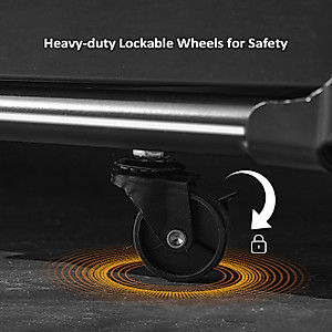 VINGLI Daybed with Pop Up Trundle, Heavy Duty Metal Twin Bed with Trundle, No Box Spring Needed, Black