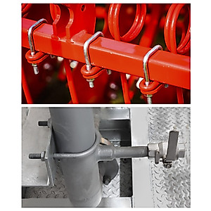 FOCMKEAS 4 Sets 304 Stainless Steel Square U-Bolts 2-3/4"(70mm)Inner Width, 7.09"(180mm)Length Stainless M8 with Nuts, Frame Plate, Accessories for Automobiles Trailer, Boat Trailer Industrial Parts