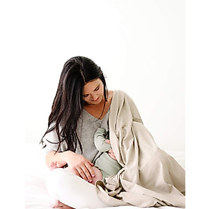 snuggle me Swaddle | Organic Cotton Swaddle Blanket, Soft Stretch, 47 x 47 inches (Birch)