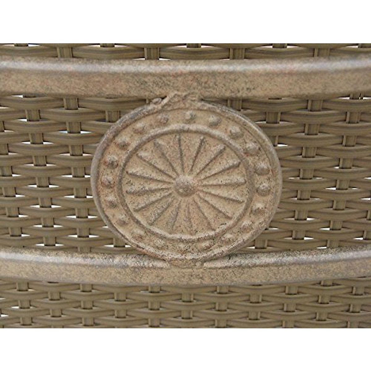 Patio Land Santa Clara Outdoor Set of 6 Swivel Rocker Dining Chairs Dark Bronze Cast Aluminum