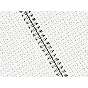 HULYTRAAT Large Graph Ruled Wirebound Spiral Notebook, 8.5 x 11 Inches, 1/4 Inch Grid (4 sq/in) Paper Pad, Premium 100gsm Ivory White Acid-Free Paper, 128 Squared/Grid Pages per Notebook (Pack of 2)