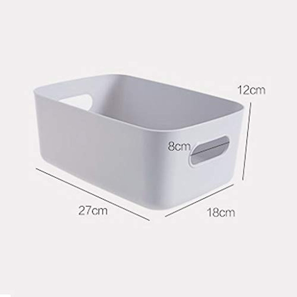 Czlsd Sundries Storage Box -Storage Plastic Desktop Storage Basket Box Cosmetic Stationery Sundries Container Bin (Color : White)