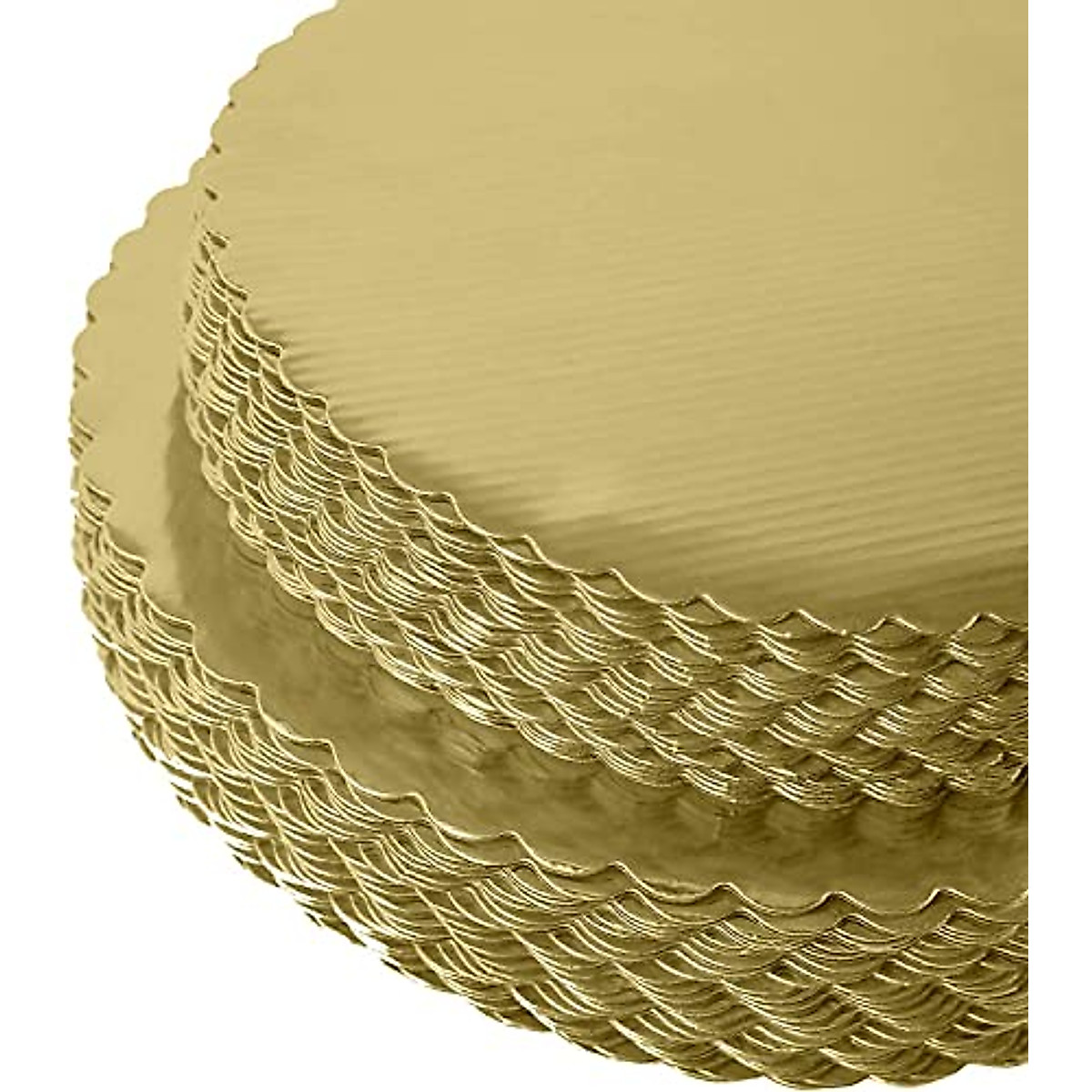 ONE MORE [25pcs] 10" Gold Cakeboard Round,Disposable Cake Circle Base Boards Cake Plate Round Coated Circle Cakeboard Base 10inch,Pack of 25