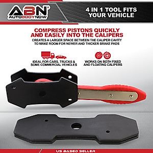 ABN Ratcheting Caliper Piston Tool – 4 in 1 Disc Brake Caliper Compression Tool Universal Brake Caliper Spreader Tool