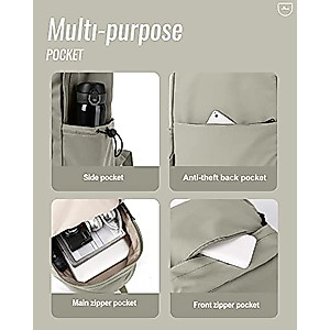 Green Backpack for Women Men, Waterproof High School Bookbag,Lightweight Casual Travel Daypack,Classic Basic College Backpack,Middle School Bag for Teen Girls Boys