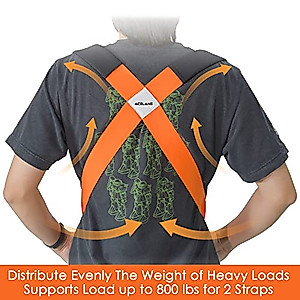 Acelane Moving Straps Lifting Straps for 2 Person Shoulder Moving Straps Carrying Straps for Moving Appliances Furniture Mattresses Heavy Objects up to 800lbs Safe Moving Equipment