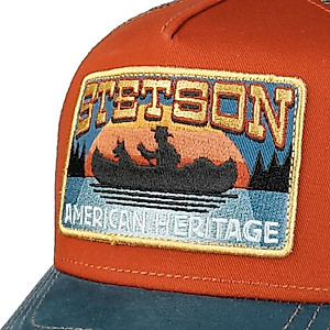 Stetson Canoe Trucker Cap Men Blue-red One Size
