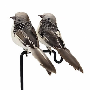 12Pcs Artificial Simulation Feather Birds with Clips Foam Birds Ornaments DIY Craft for Home Garden Wedding Decoration Party Accessories