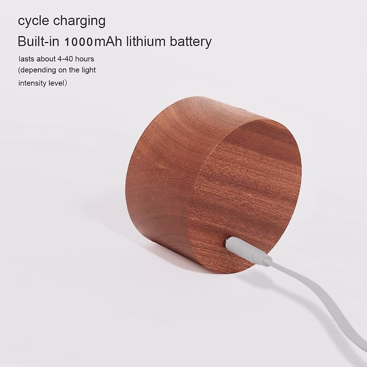 Wooden Magnetic Wall Sconce,Wireless Led Wall Mounted Reading Lights USB Rechargeable Light Stepless Dimming Night Lights Magnetic Cabinet Light,Lamps for Kid Study Bedside (Sapele)