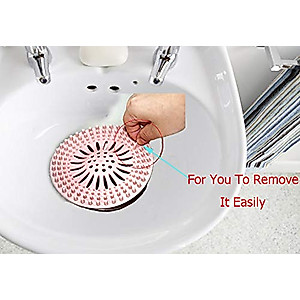 3 Pack Pet Dog Hair Catcher Shower Drain Cover,Hair Stopper Drain Protector Universal Rubber Sink Strainer for Bathtub Kitchen and Bathroom