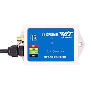 WitMotion WTGAHRS1 10-axis High-stability IMU AHRS Inclinometer, High-precision Acceleration+Gyro+Angle+Magnet+Air Pressure+GPS, TTL Level, Low-consumption Navigation Position Tracker with GPS Antenna