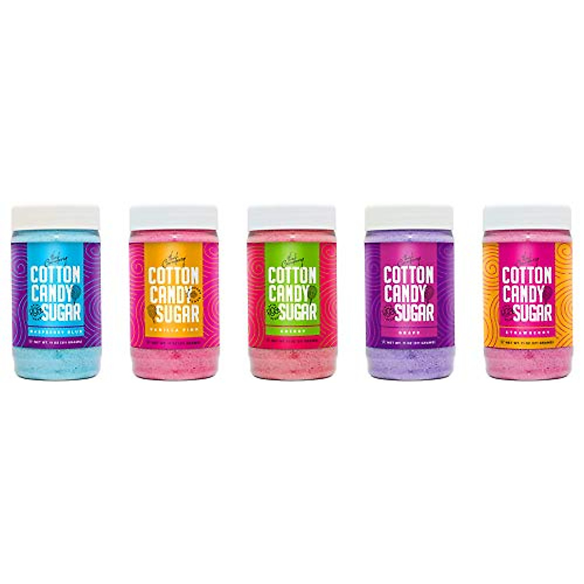 The Candery Cotton Candy Machine with Stainless Steel Bowl 2.0 and Floss Bundle- Flossing Sugar Floss, Sugar-Free Candy for Birthday Parties Fairs, Festivals- Includes 5 Floss Sugar Flavors 12oz Jars and 50 Paper Cones & Scooper