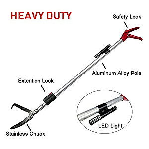 Smarkey 86 inch Snake Catcher Tongs Grabber Traps Stick Hook Bite Kits Tool with Telescopic Pole