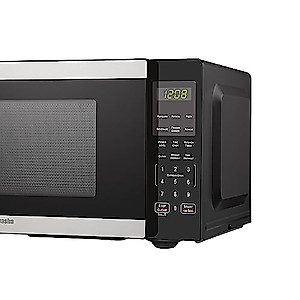 Countertop Microwave Oven, 0.9 cu. ft. Digital Microwave Oven with Turntable Push-Button Door, Child Safety Lock, Stainless Steel Microwave Oven,900 Watts