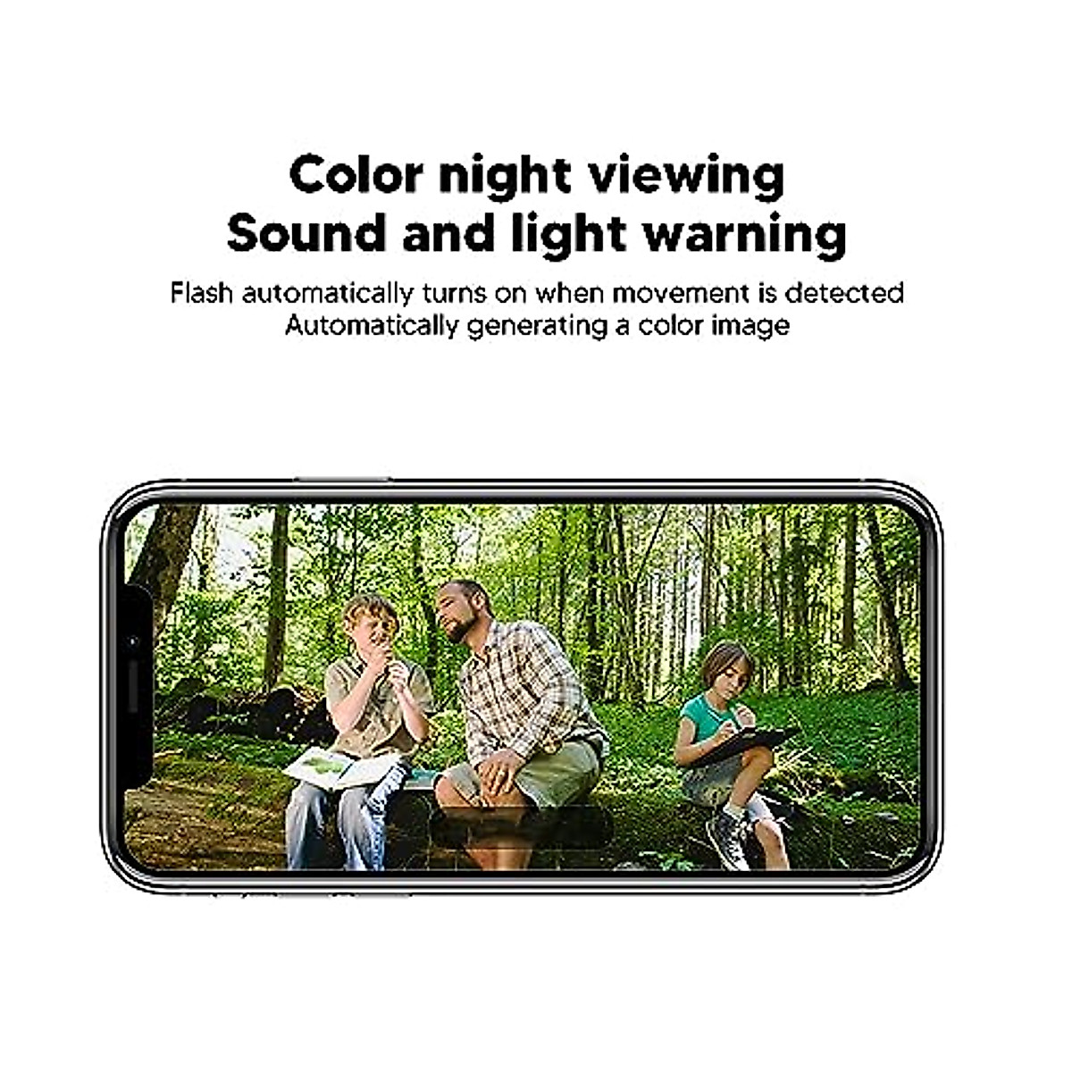 Home Solar Security Camera, 2 Way Talk Adjustable Detection Sensitivity Wireless Outdoor Solar Security Camera Weather Resistant for Remote Monitoring